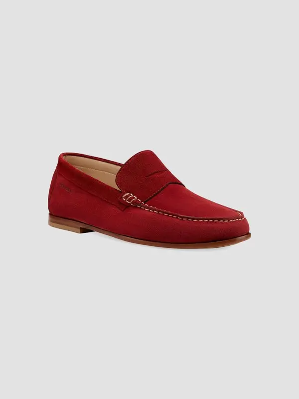 STUART WEITZMAN Brady Penny Leather Loafers