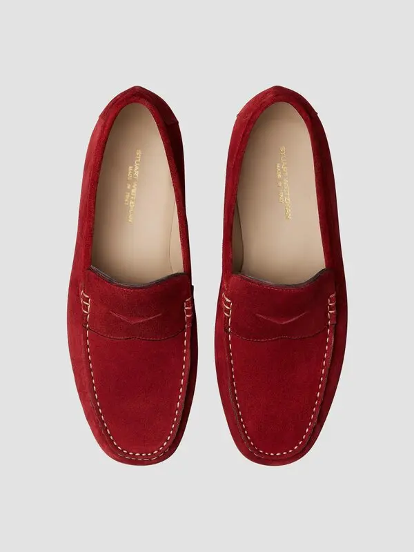 STUART WEITZMAN Brady Penny Leather Loafers