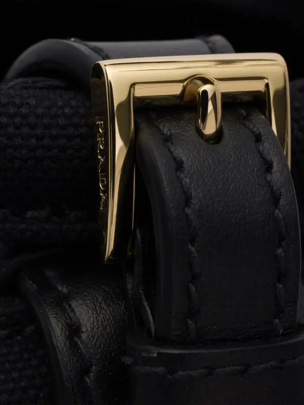 Prada Jardinière Cotton Canvas Mini Top Handle Bag - Black