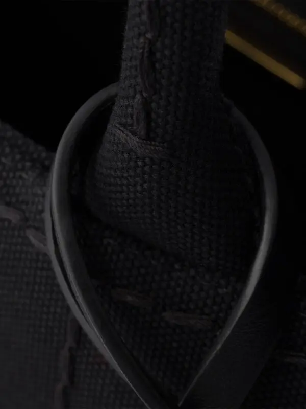 Prada Jardinière Cotton Canvas Mini Top Handle Bag - Black
