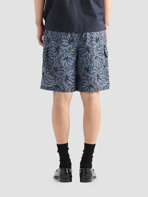 Prada Printed Re-nylon Swim Trunks - Grey