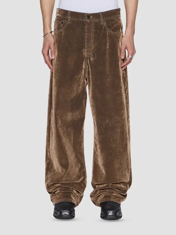 Ksubi Maxx Flocked Cotton Corduroy Wide-leg Jeans