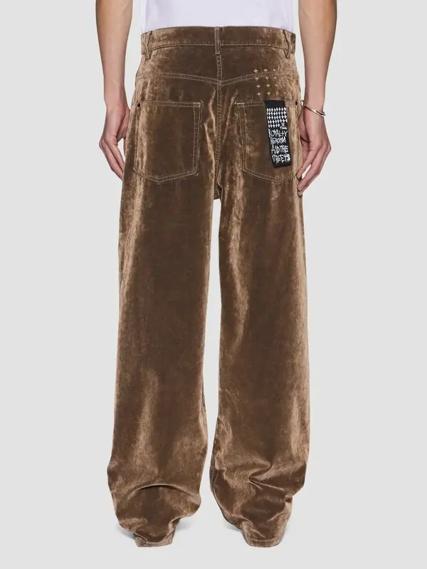 Ksubi Maxx Flocked Cotton Corduroy Wide-leg Jeans