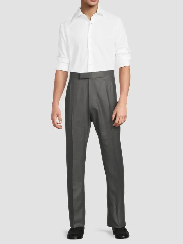 Thom Browne Fit 1 Back-strap Wool Twill Trousers - Grey