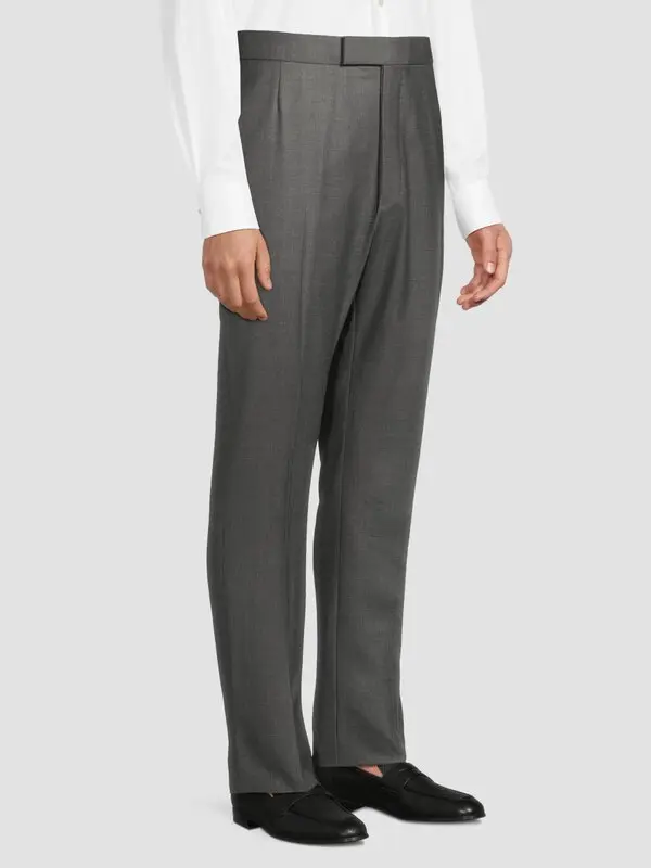 Thom Browne Fit 1 Back-strap Wool Twill Trousers - Grey