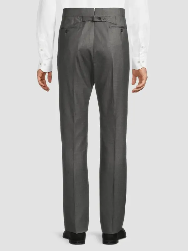 Thom Browne Fit 1 Back-strap Wool Twill Trousers - Grey
