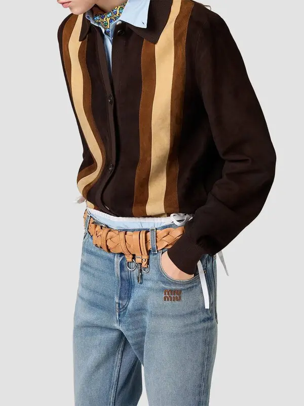 Miu Miu Five-pocket Washed Denim Jeans