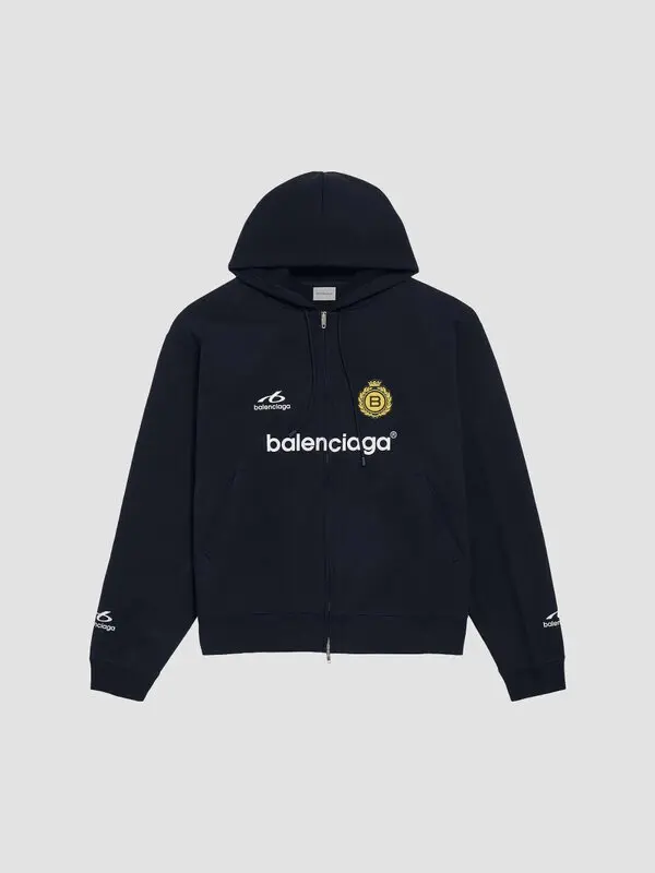 Balenciaga Soccer Oversized Zip-up Hoodie