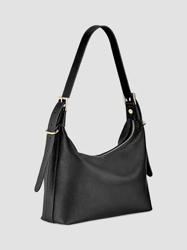 Gigi New York Blake Leather Shoulder Bag - Black