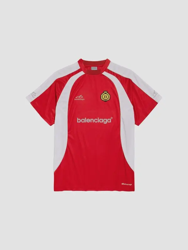 Balenciaga Soccer Oversized T-shirt - Red