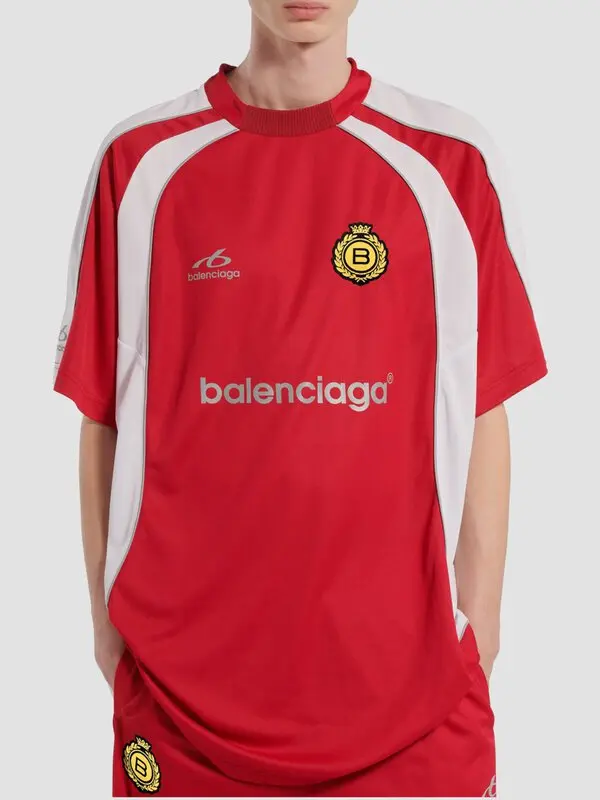 Balenciaga Soccer Oversized T-shirt - Red