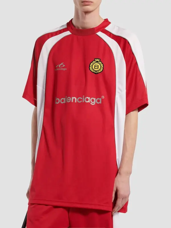 Balenciaga Soccer Oversized T-shirt - Red
