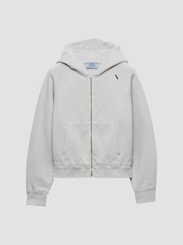 Prada Cotton Hoodie Jacket - Grey