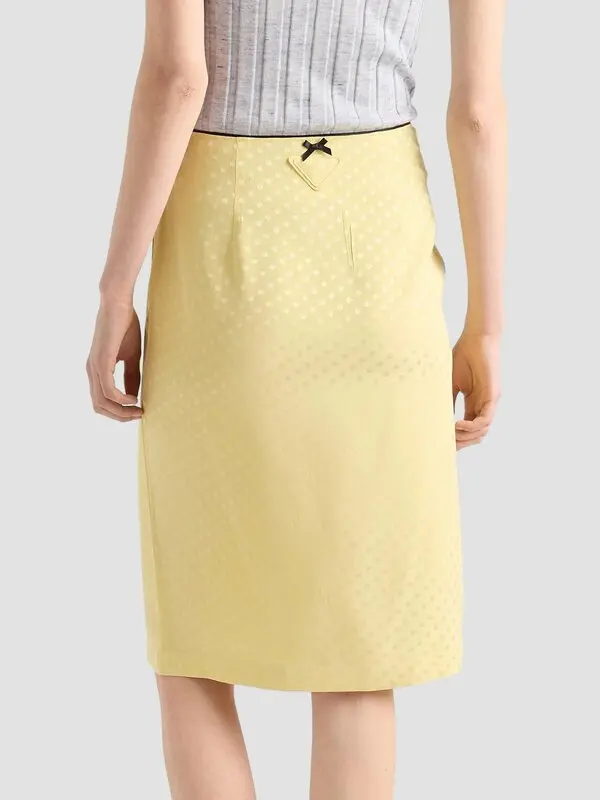 Prada Polka-dot Satin Skirt