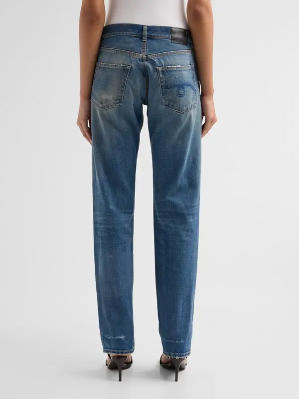 R13 Cuffed Boyfriend Jeans