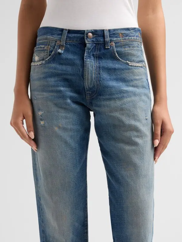 R13 Cuffed Boyfriend Jeans