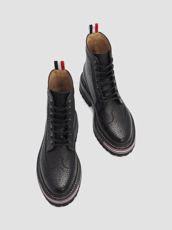 Thom Browne Leather Lugsole Hiking Boots