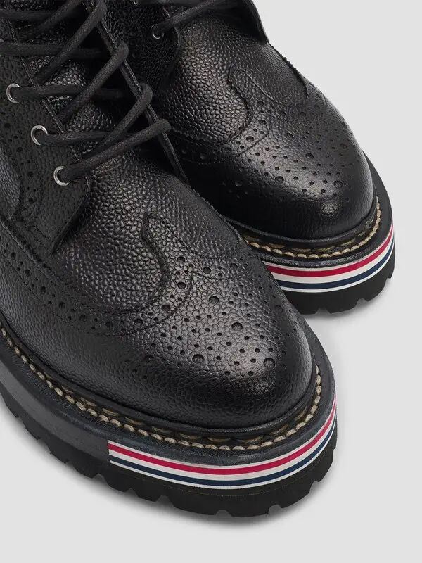 Thom Browne Leather Lugsole Hiking Boots