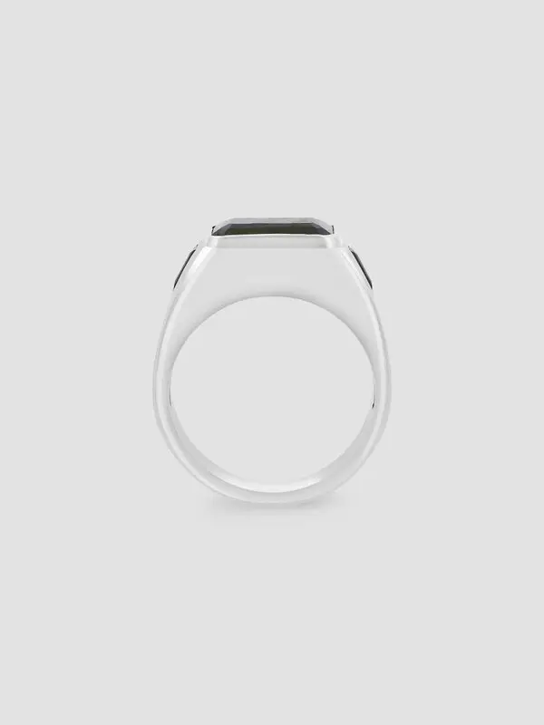 Saks Fifth Avenue Collection 925 Sterling & Black Spinel Ring