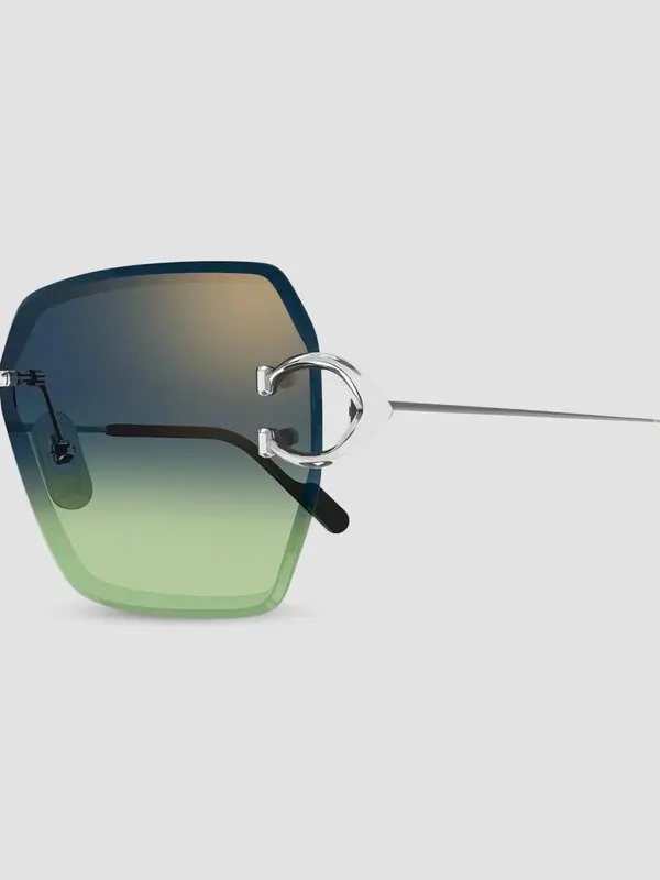 Cartier Motifs De 58mm Platinum-plated Butterfly Sunglasses