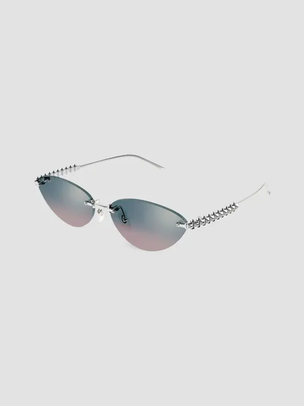 Cartier Clash De 58mm Cat-eye Sunglasses - Silver