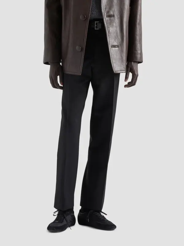 Prada Mohair Wool Pants - Black