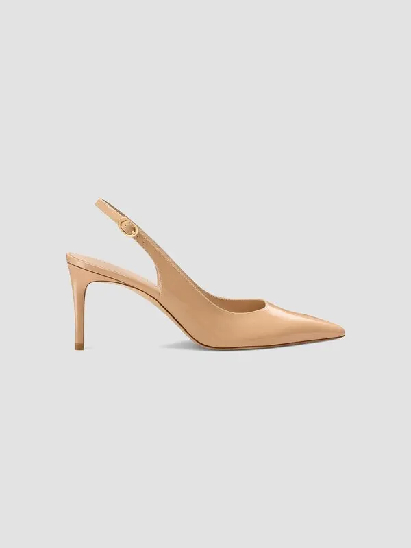 STUART WEITZMAN Power 75mm Patent Leather Slingback Pumps