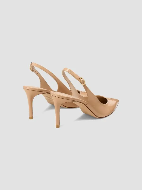 STUART WEITZMAN Power 75mm Patent Leather Slingback Pumps