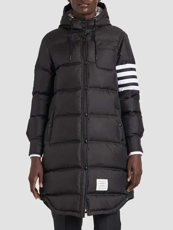 Thom Browne Four-stripe Hooded Down Coat