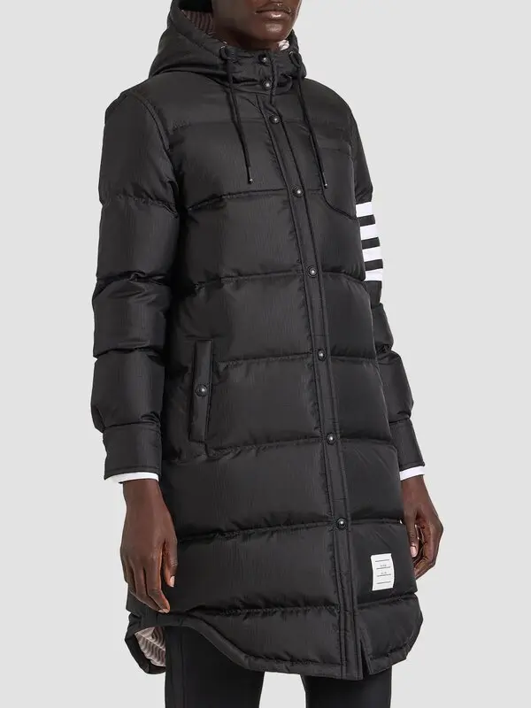 Thom Browne Four-stripe Hooded Down Coat
