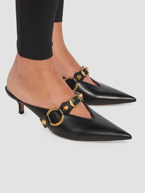 Balenciaga City Mules - Black