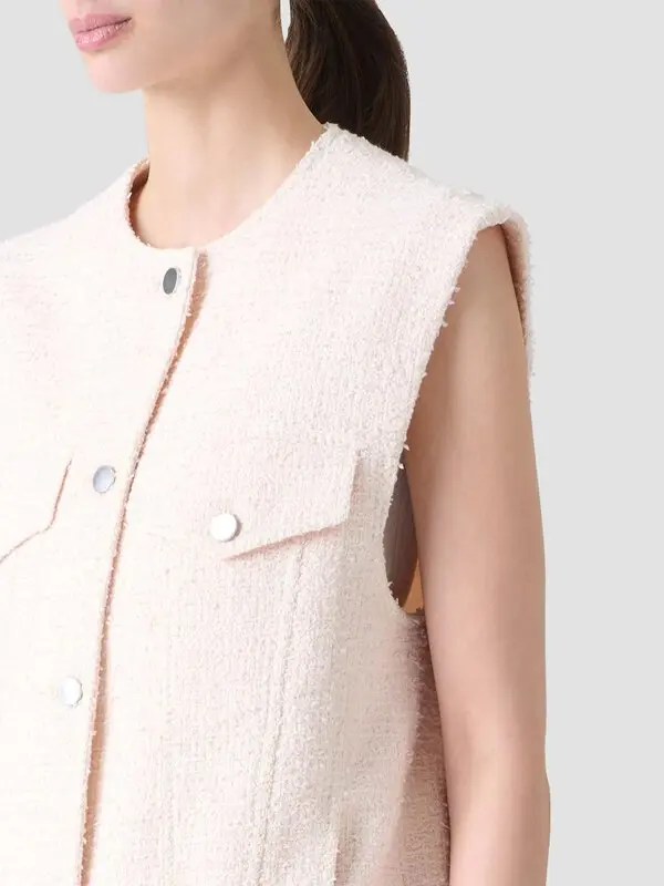 Akris Bouclé Tweed Gilet