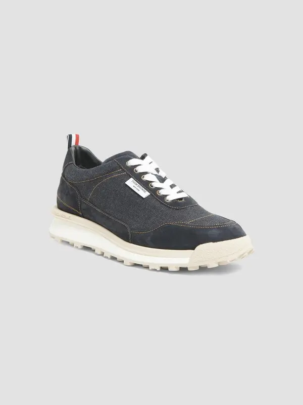 Thom Browne Alumni Tech Denim Low-top Sneakers