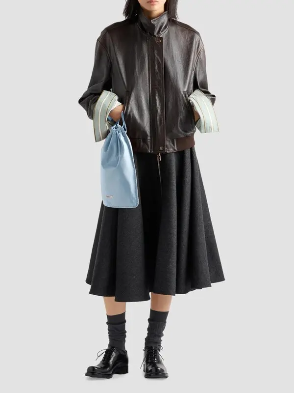 Prada Nappa Leather Jacket - Brown