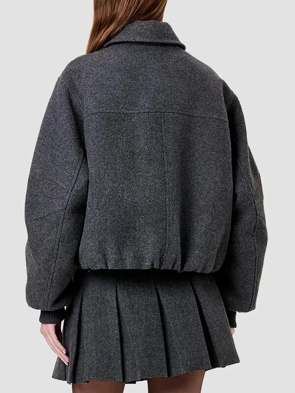 NICHOLAS THE LABEL Frida Wool-blend Bomber Jacket