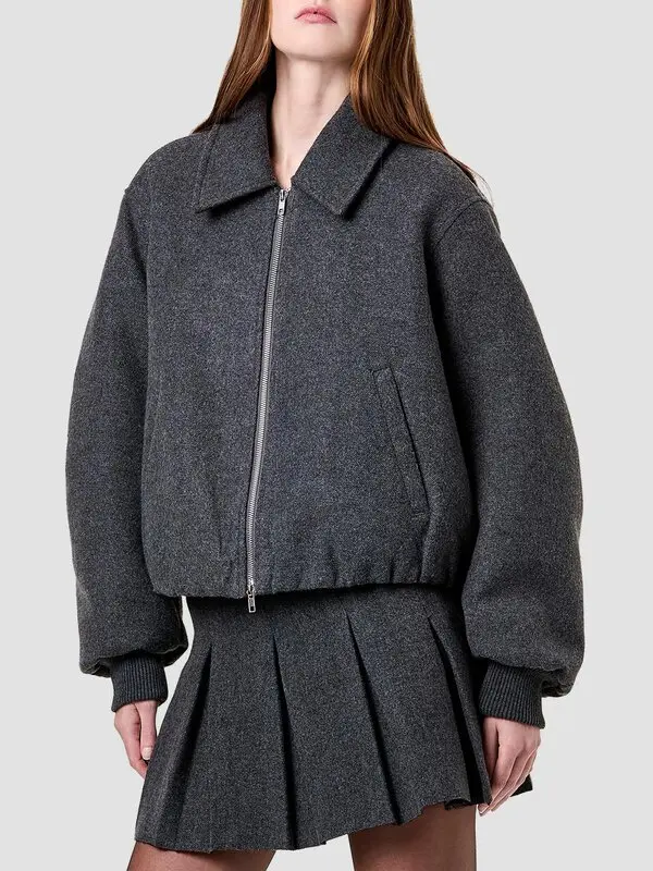 NICHOLAS THE LABEL Frida Wool-blend Bomber Jacket