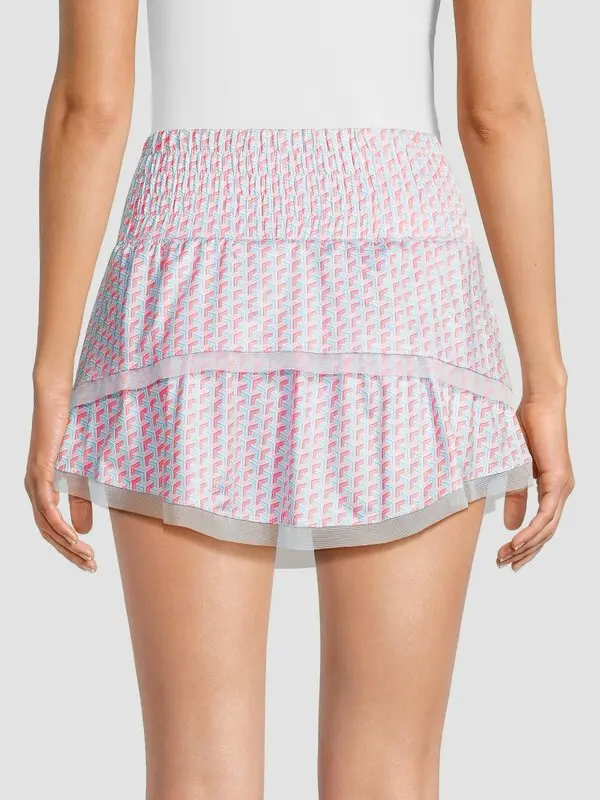 Lucky In Love Groovy Printed Tier Miniskirt