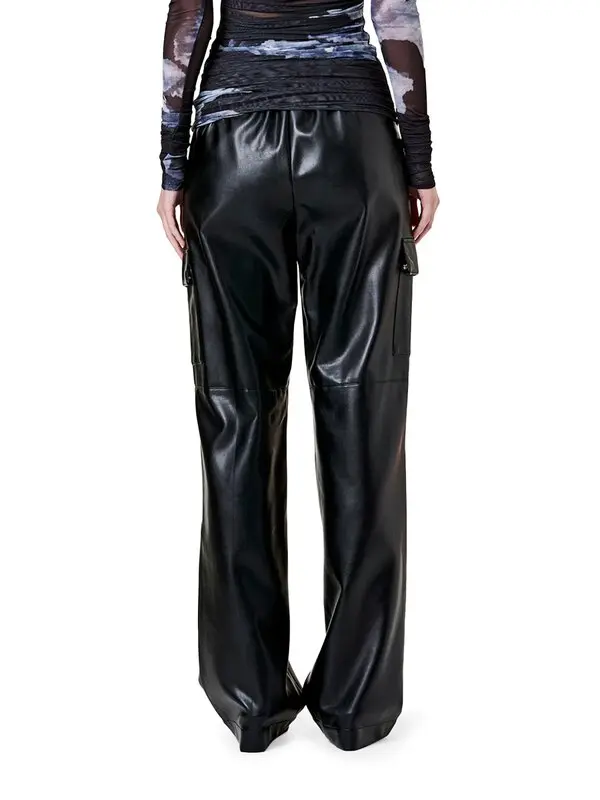 NICHOLAS THE LABEL Edwina Faux Leather Cargo Pants