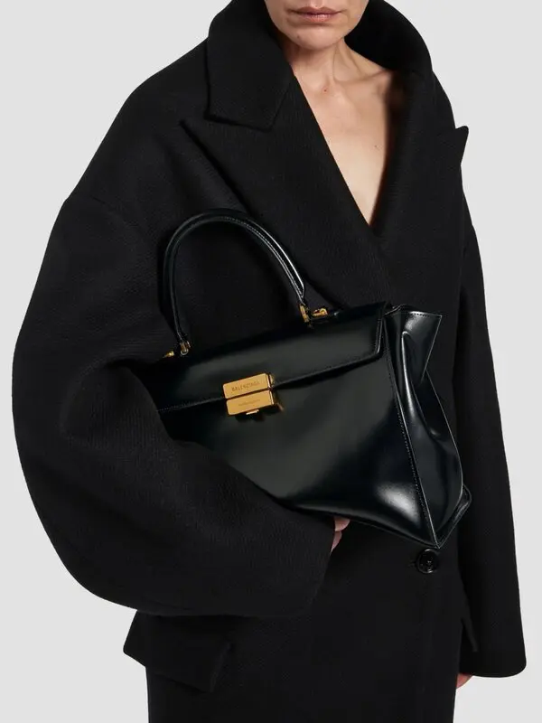 Balenciaga Hourglass Avenue Medium Top Handle Bag - Black