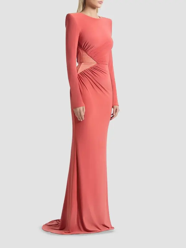 ZHIVAGO Echoes Of Self Ruched Body-con Gown - Orange