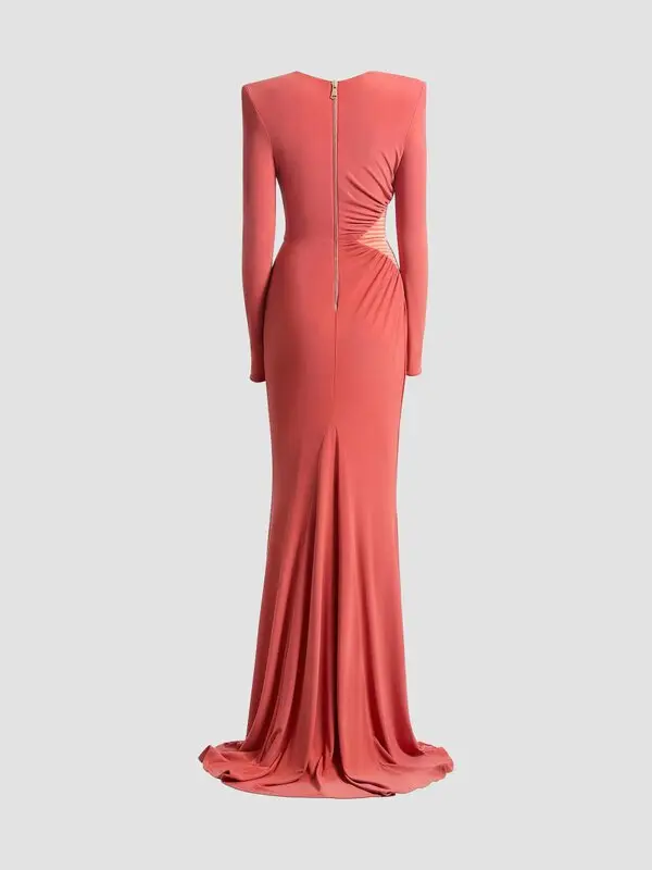 ZHIVAGO Echoes Of Self Ruched Body-con Gown - Orange