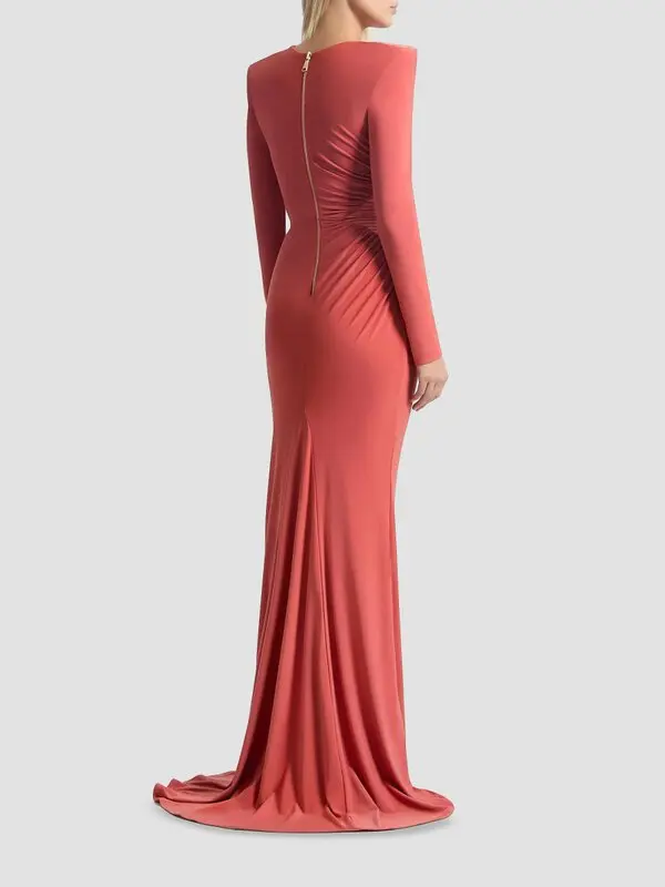 ZHIVAGO Echoes Of Self Ruched Body-con Gown - Orange
