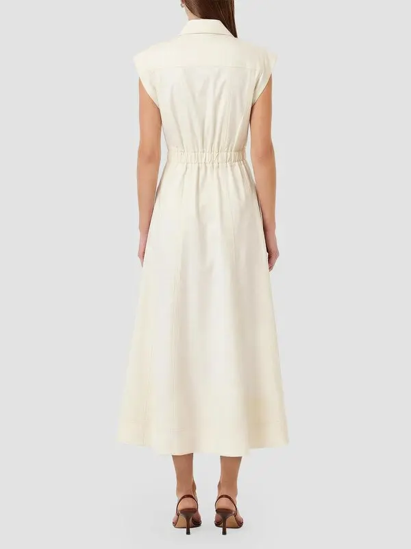 NICHOLAS THE LABEL Romina Cotton-blend Twill Midi-shirtdress