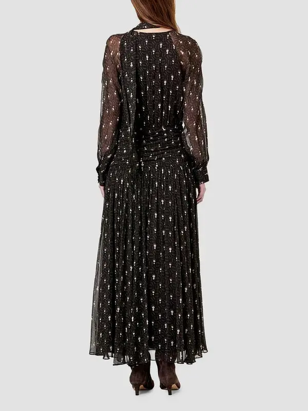 NICHOLAS THE LABEL Draya Scarf V-neck Maxi Dress