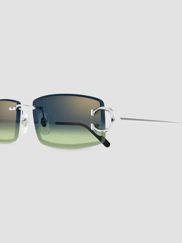 Cartier Motifs De Ct0465s Rimless Rectangular Sunglasses