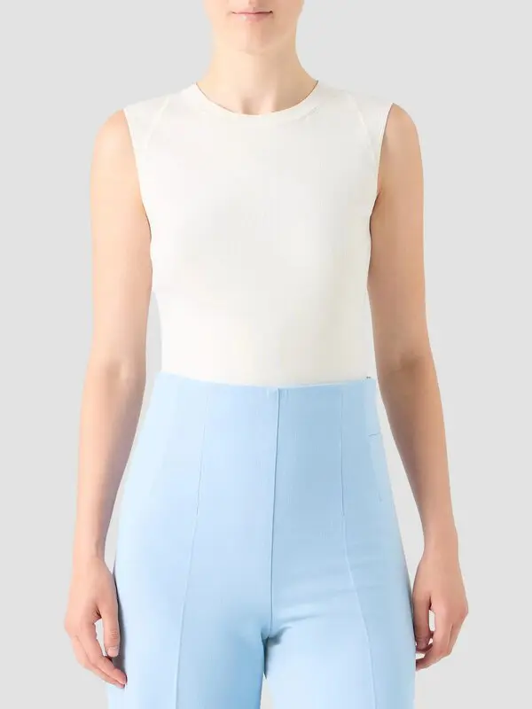 Akris Silk Knit Crewneck Top