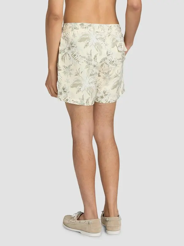 SAKS FIFTH AVENUE Hibiscus Medley Drawstring Swim Shorts