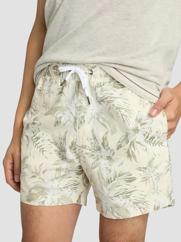 SAKS FIFTH AVENUE Hibiscus Medley Drawstring Swim Shorts