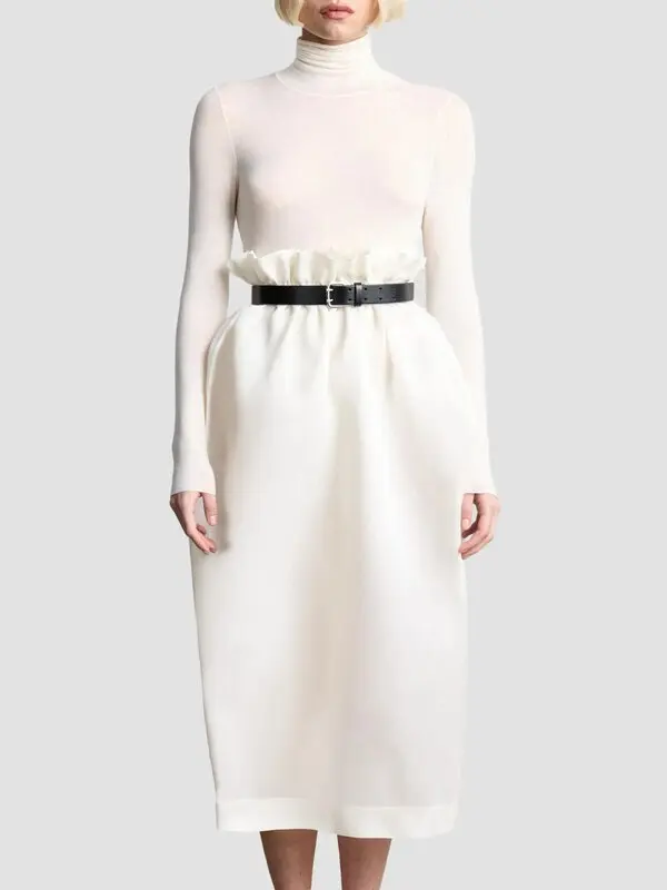 DEHANCHE Mini Hutch Leather Belt - Black Silver