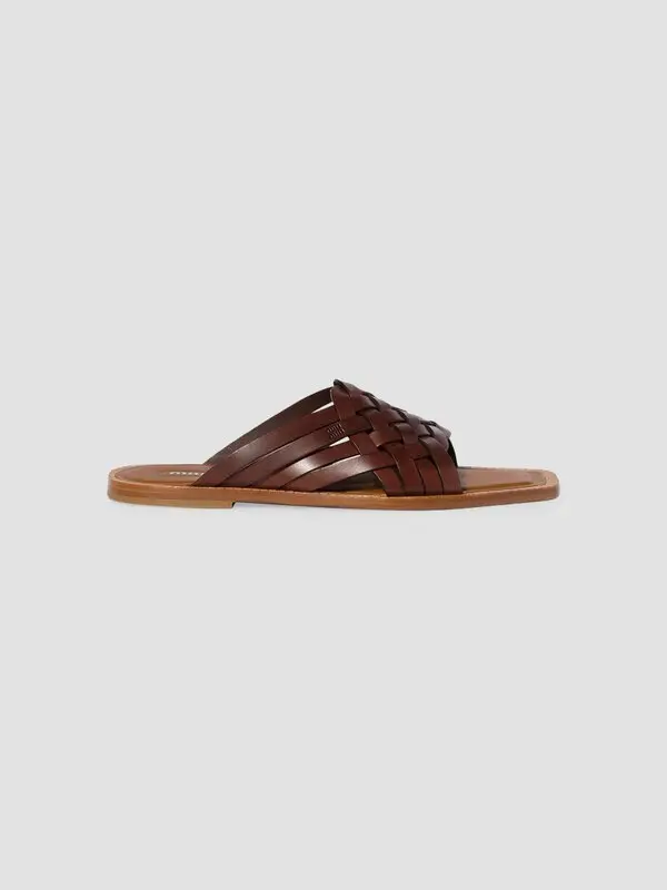 Miu Miu Leather Slides
